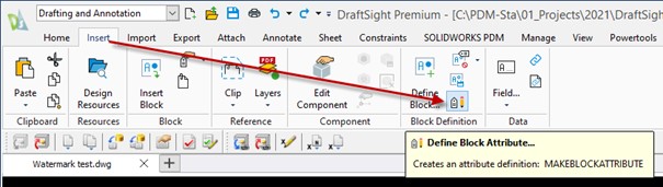 PDM Datakaart variabelen koppelen aan blocks van DraftSight