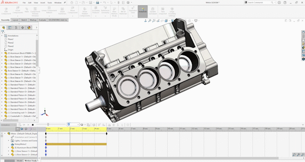 Start de motoren met SOLIDWORKS Motion!